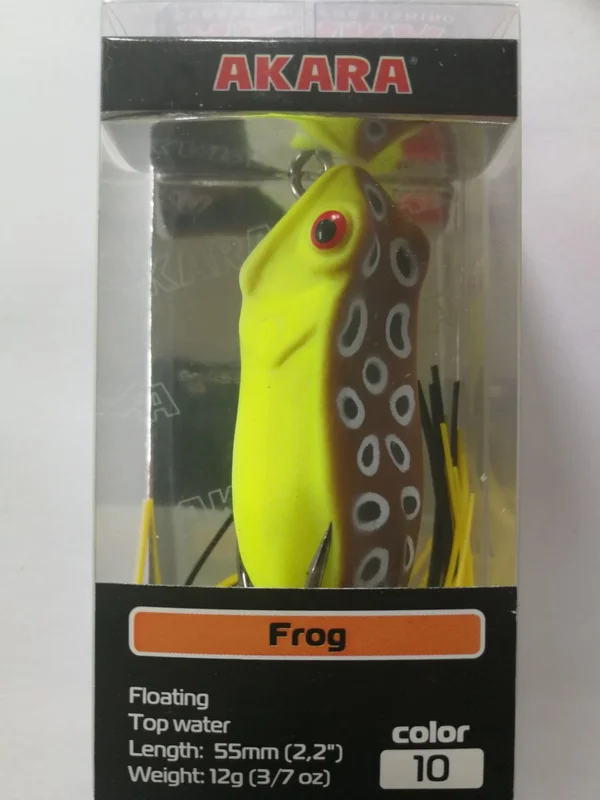 Akara Frog 55 Gul/Brun - Flytande Grodimitation | Jigg.se | Jigg.se