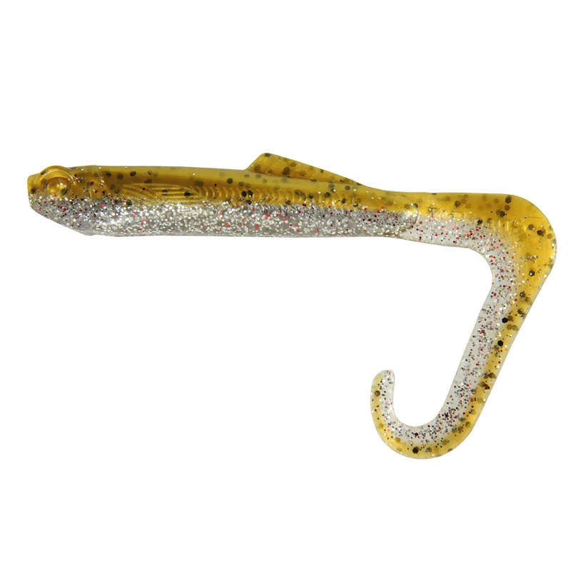 Hybrid Worm 10cm Guld/Silver Glitter - KP Baits | Jigg.se | Jigg.se