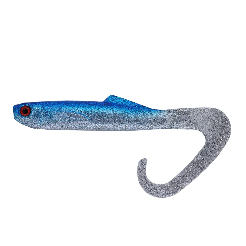 Hybrid Worm 9 22,5cm Blå/Silver Glitter - KP Baits | Jigg.se | Jigg.se