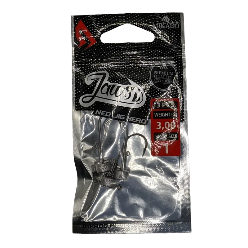 Jaws Ned Jiggskalle 3g Krok #1 3-pack - Mikado | Jigg.se | Jigg.se