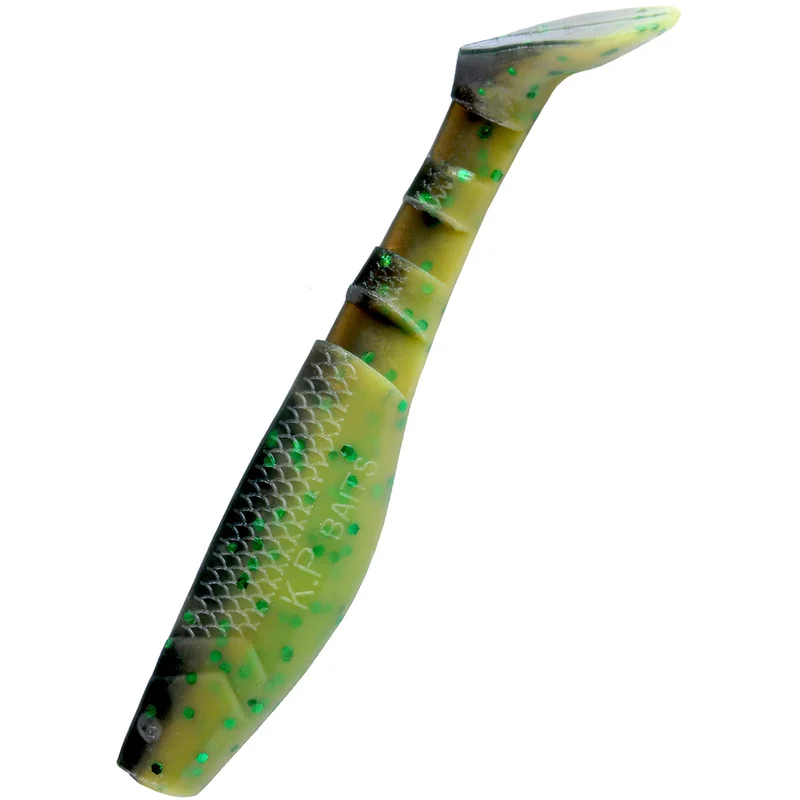 Original Shad Brun/Svart Grönt Glitter 5cm - KP Baits | Jigg.se | Jigg.se