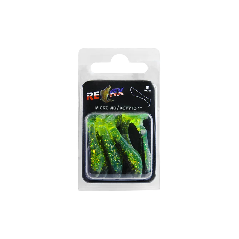 Ripper Kopyto Chartreuse Glitter 3.5cm (1") 6-pack - Relax | Jigg.se