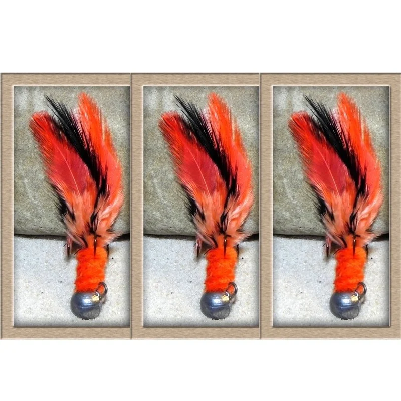 Tuppjigg 2,5g Orange/Svart 3-pack - Wojciech Krzyszczyk | Jigg.se