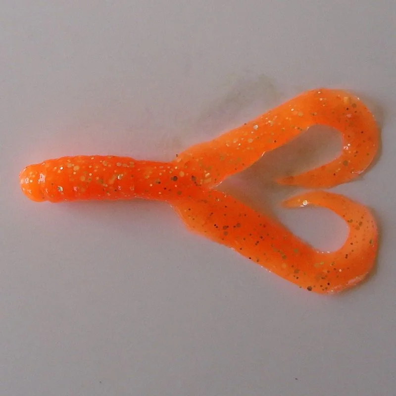 Twister Dwuogonovy 10cm (4") Orange med Silverglitter - Relax | Jigg.se ...